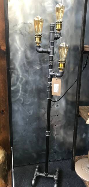 Industrial Floor Lamp, Steampunk, Retro, Triple Edison Bulb by Etsy ...