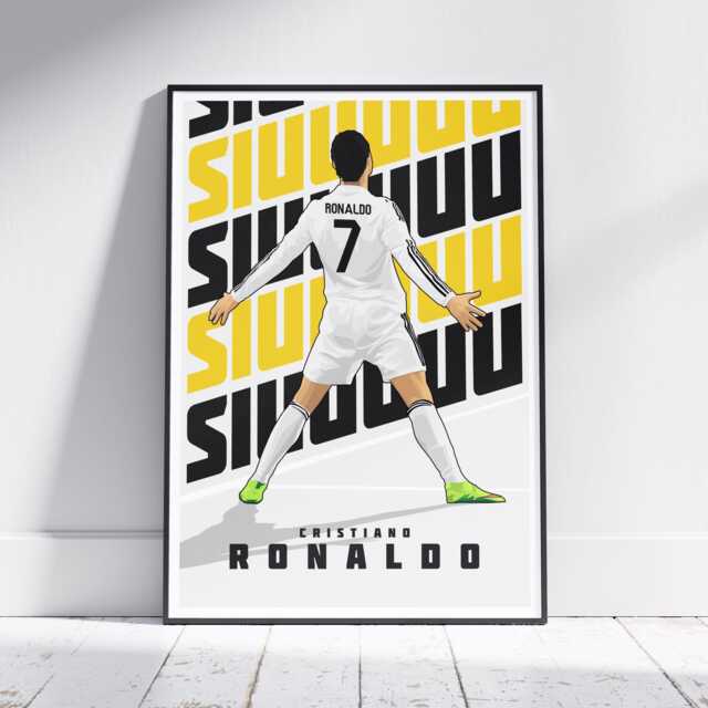 Cristiano Ronaldo Poster Real Madrid Siu Celebration - Kids Bedroom ...