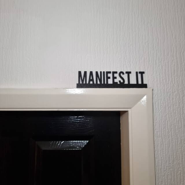 Manifest It Door Topper, Shelf Decor, Wall Quirky Home Interior Gift ...