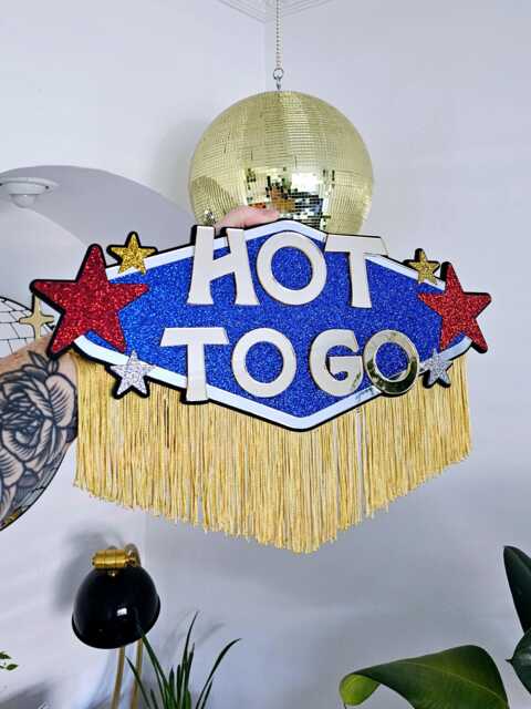 Chappell Roan Hot To Go Glitter Wall Art Ex Display - Midwest Princess Pink Pony Club Decor ...