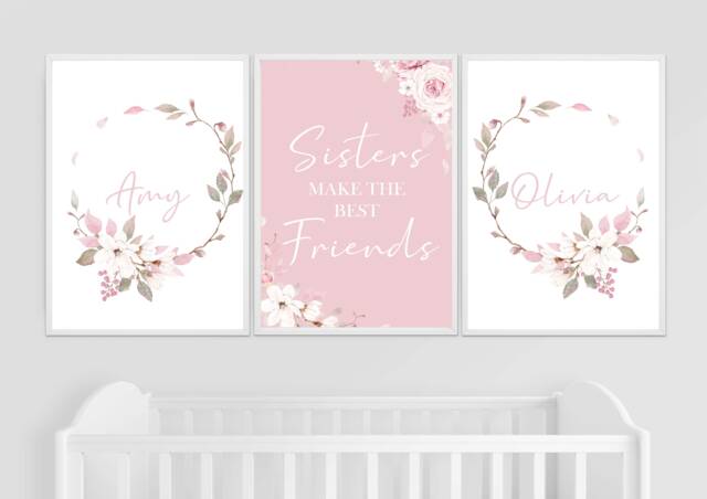 Sisters Make The Best Friends Print, Sister Nursery Decor, Prints, Twin ...