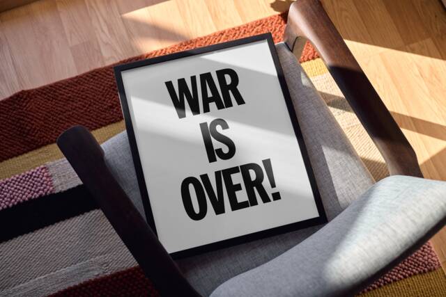 War Is Over Poster, Monochrome Poster Print, Wall Art, Modern Prints ...