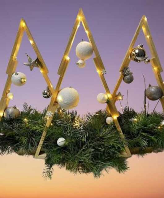 Wooden Christmas Tree, Rustic Decorations, Standing Trees, Table ...