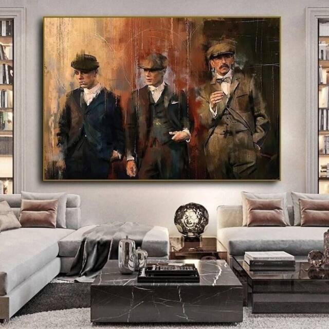 Peaky Blinders Graffiti Art Canvas Painting - Modern Wall Decor For ...