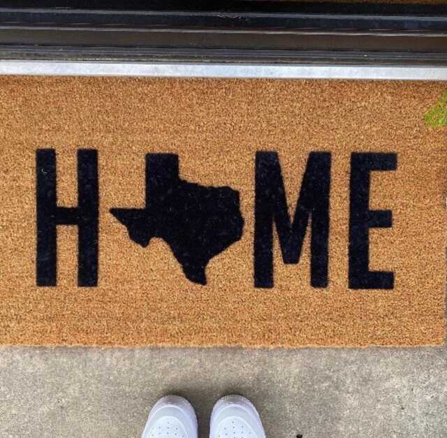 Custom State Silhouette Doormat Personalized Coir Welcome Mat Any Home ...
