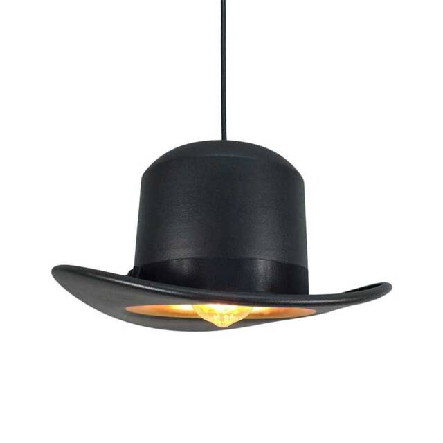Black Cowboy Hat Chandelier Lamp Hanging Light Modern Pendant Lamp ...