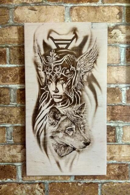 Wood Burning Valkyrie Norse Goddess Wall Art, Scandinavian Mythology ...