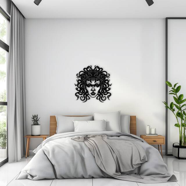 Medusa Wall Decor Wooden Sign. Gorgon Wood Art. Home Plaque. Greek ...