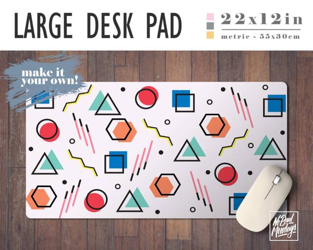 Geometry Party Desk Mat, Modern Workspace Decor by Etsy | ufurnish.com