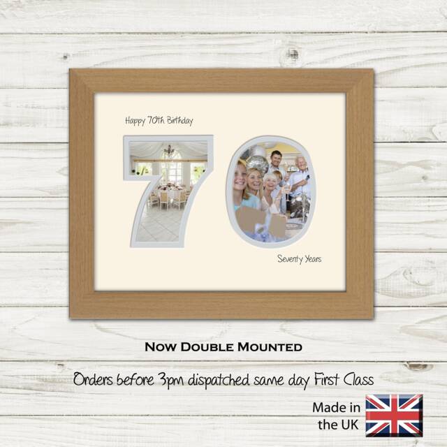 70Th Photo Frame Birthday Number Special Gift Word 9x7-1187F By Photos ...