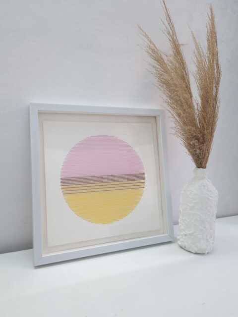Mellow Circle 2, Paper Embroidery, Textile Art, Minimal, Handmade Art ...