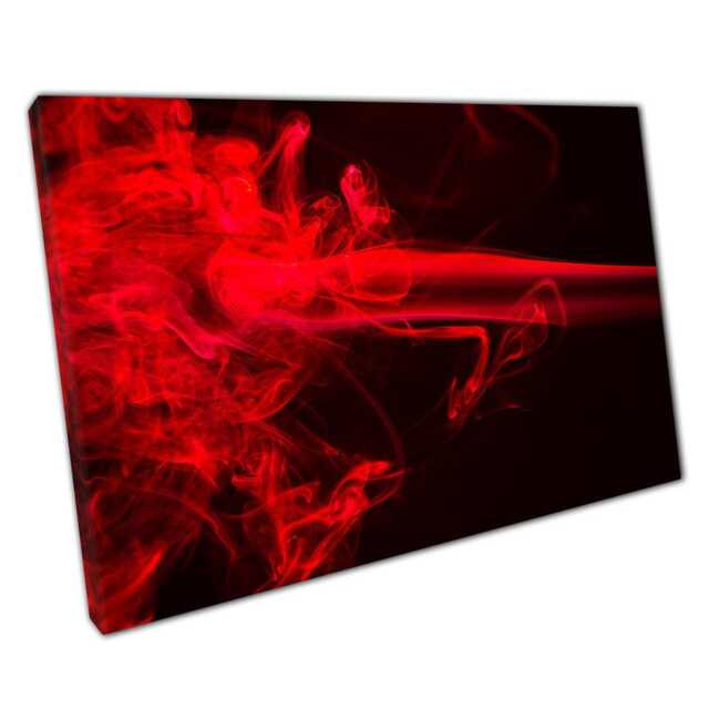 Abstract Red Smoke Wall Art Print For Home Office Decor - Beautiful ...