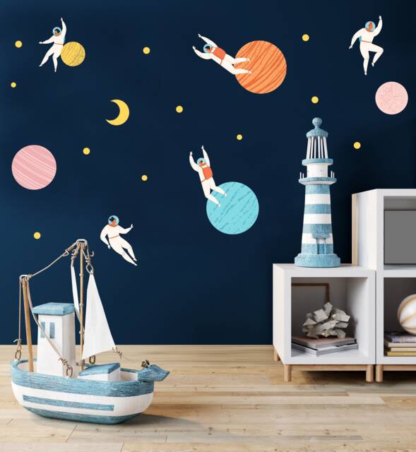 Space Theme Nursery, Wall Decals, Outer Decal, Decals Boy Nursery ...