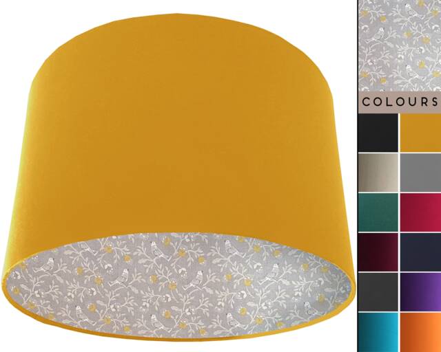 Country Bird Lampshade UK Handmade Grey Light Shade by Etsy | ufurnish.com