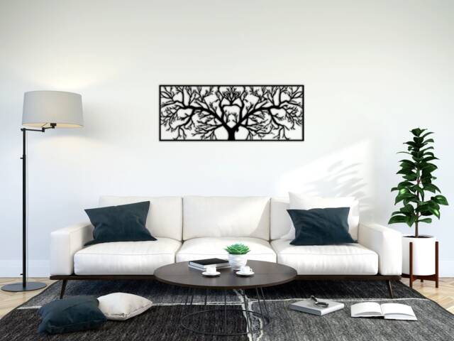 Metal Wall Decor, Tree Of Life Decor, Art, Tree Home Plane , Geometric ...