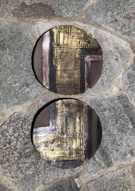 Gold Ceramic Plates, Plates For Wall Decor, Handmade Ceramics, Modern ...