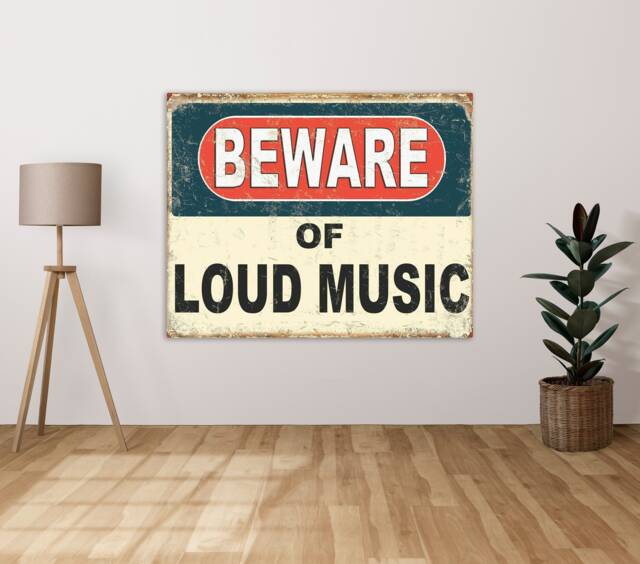 Beware Of Loud Music - Metal Sign Plaque Wall Art Decor Signage by Etsy ...