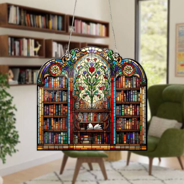 Acrylic Library Window Hanging Book Lover Home Decor by Etsy | ufurnish.com