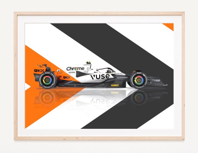 2023 Mclaren F1 Mcl60 Special Edition Monaco Livery Art Poster Print ...