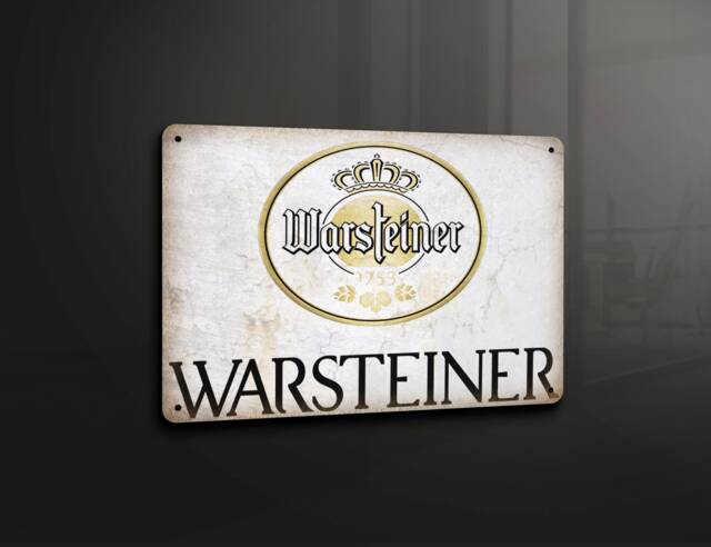 Warsteiner German Pub Beer Bar - Metal Sign Plaque Wall Art Decor ...