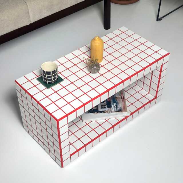 Tiled Coffee Table/Shoe Rack, Shoey L by Etsy | ufurnish.com