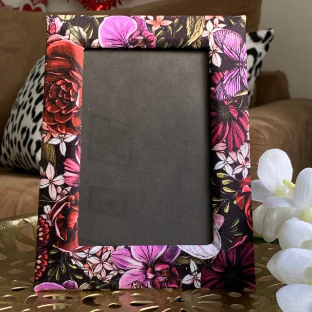 Dark Floral Fabric-Covered Photo Frame by Etsy | ufurnish.com