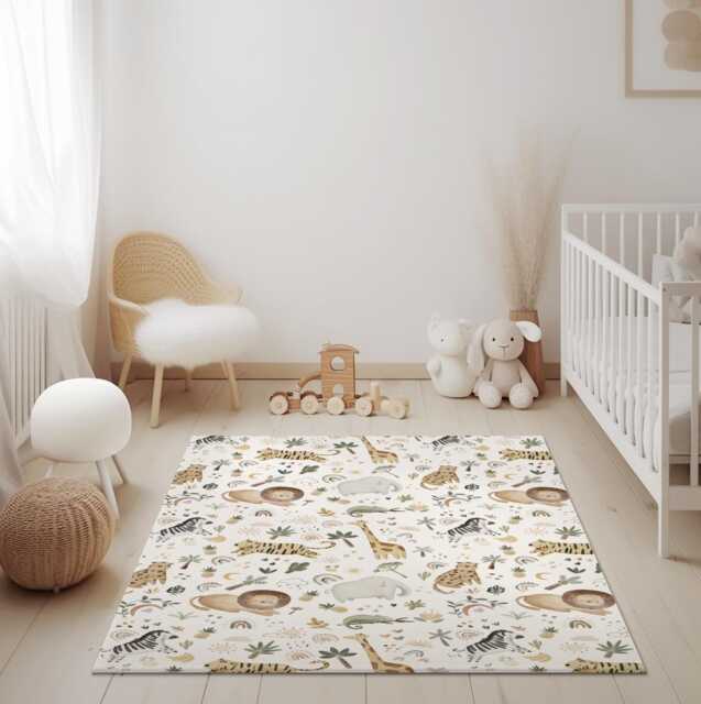 Safari Doodle Rug, Carpet, Kids Decor, Children's Room Decor, Kids ...