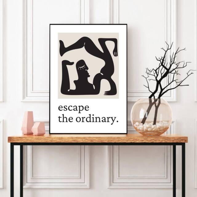 Minimalist Wall Print, Living Room Escape The Ordinary, Home Decor ...