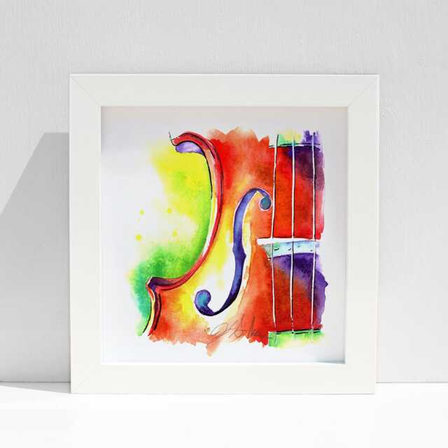 Strawberry Violin - Orchestra Strings - Musical Instrument Art By Jamie ...