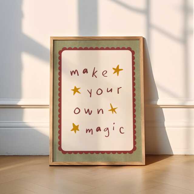 Make Your Own Magic Print - 4 Colours Typography - Home Decor, Home ...