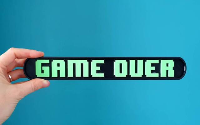 Game Over Sign, Desk Topper, Desktop Sign, Ornament by Etsy | ufurnish.com