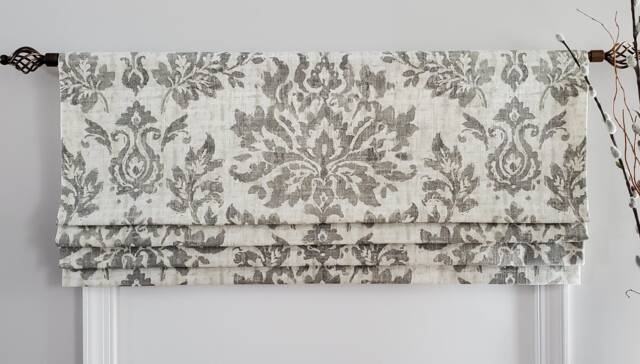 Bottom Pleated Lined Valance - Faux Roman Shade Valance Covington ...