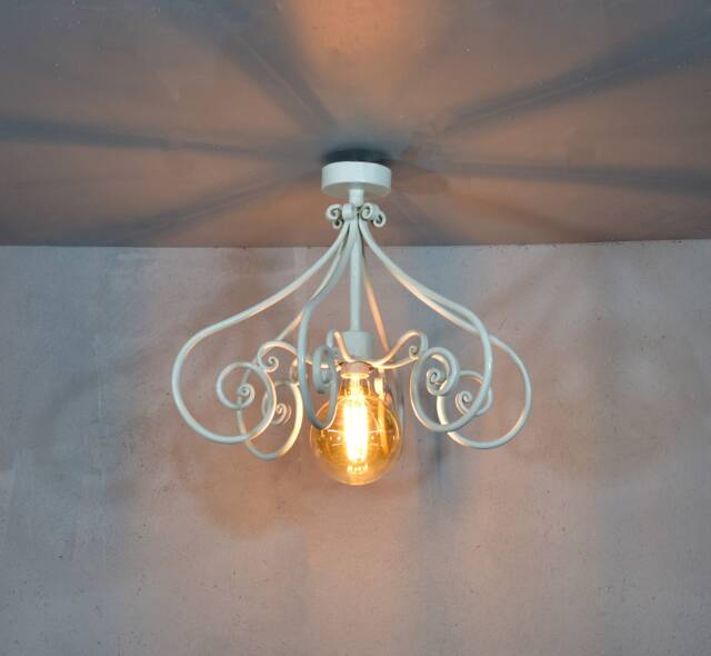 Hand Forged Scroll Ceiling Light Rustic Farmhouse Lighting by Etsy ...