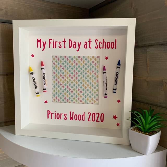 First Day At School Personalised Frame, Nursery Photo Keepsake ...