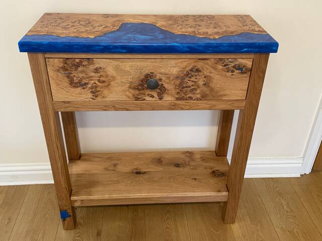 Burr Oak Telephone Table/ Hallway Table/Console Table by Etsy ...