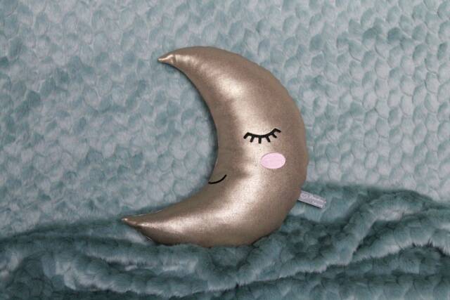 Moon Cushion Kawaii Too Cute Canvas 100% Cotton Coated Gold Wadding ...