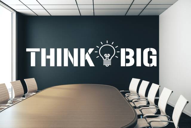 Think Big Wall Decal, Office Decal, Office Art, Office Decor, Work ...
