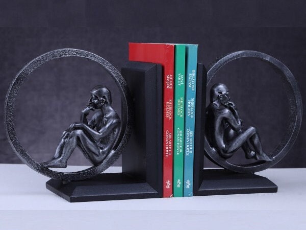 Thinking Human Book Holder - Abstract Sculpture-Desk & Office Bookcase ...