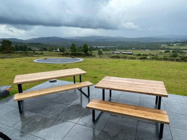Rustic, Outdoor Slatted Picnic Table With Fixed Benches by Etsy ...