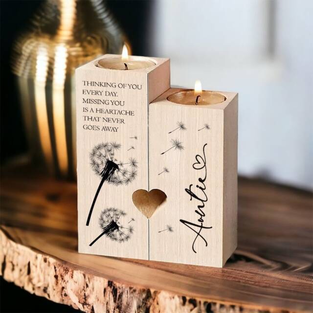 Auntie in Loving Memory Remembrance Double Tea Light Candle Holder by ...