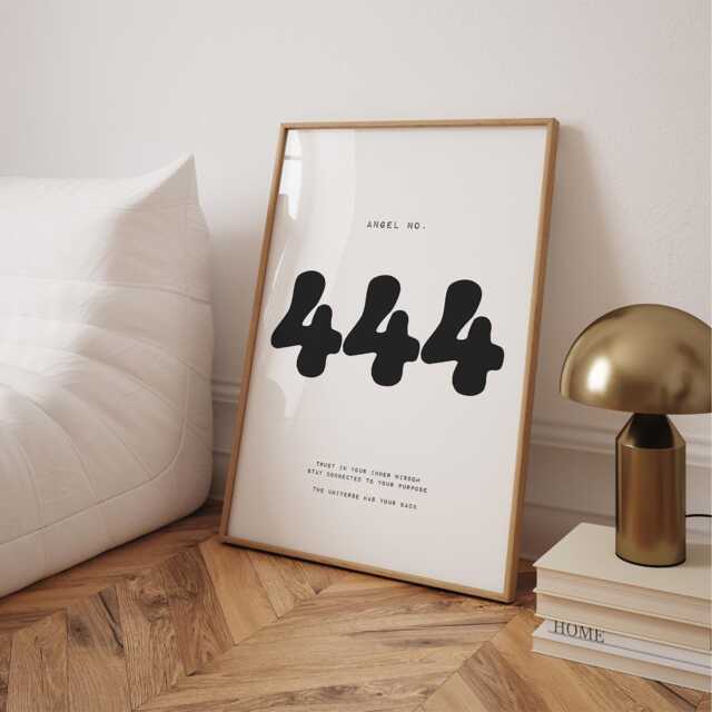 444 Angel Number Print Minimalist Spiritual Wall Art by Etsy | ufurnish.com