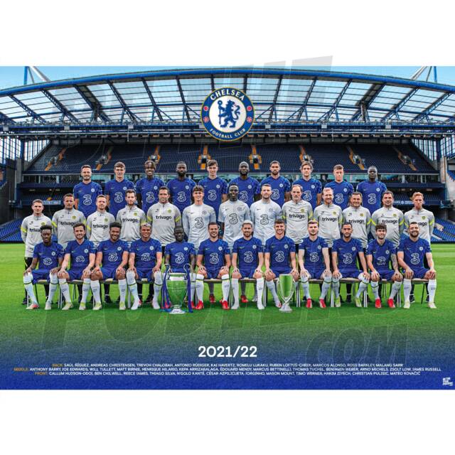 Chelsea Fc 21/22 Full Squad Poster - Officially Licensed Product by ...