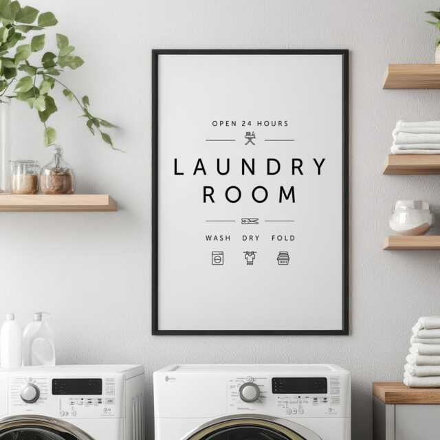 Laundry Room Print - Funny Utility Poster, Decor, Print, Housewarming ...
