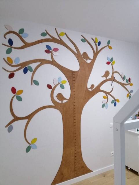 Tree Growth Chart For Kids, Nursery Play Room Wall Decor, Gifts Kids by ...