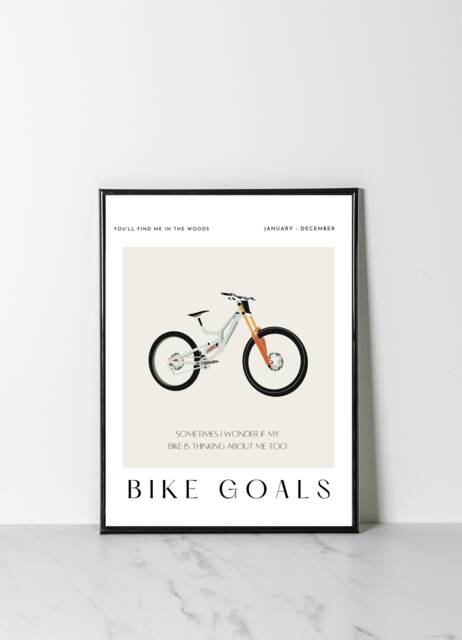 Santa Cruz Cycle Art Print - Mtb Cyclist Designer Bike Artwork Mountain ...