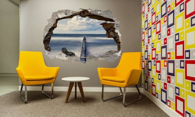 Bridge Decal Wall Art Decor River Print Lake Picture Forest Photo Stone ...