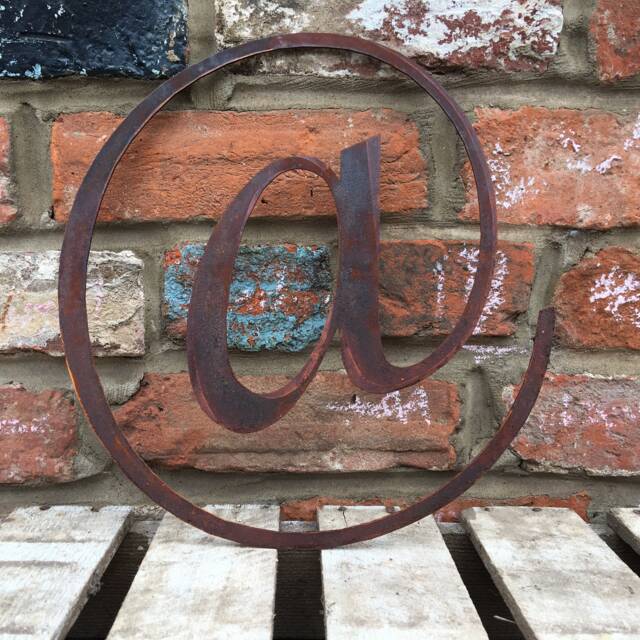 A @ Rusty Metal Letters, Shop Signage, Initials, House Garden Sign Name ...