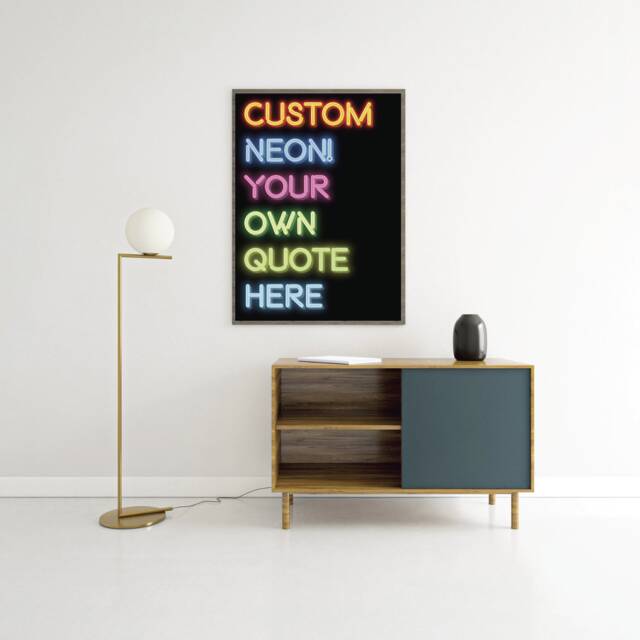 Canvas Custom Neon Sign Art Poster Print by Etsy | ufurnish.com