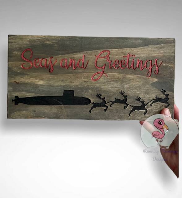 Seas & Greetings Sub Sign, Submarine, Navy, Submarine Family, Christmas ...