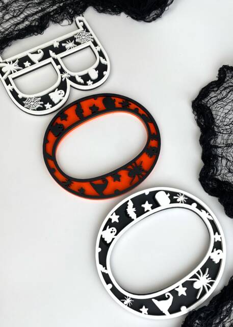 Wooden Boo Signs Halloween Letters Wood Design Laser Cut Decor Sign ...